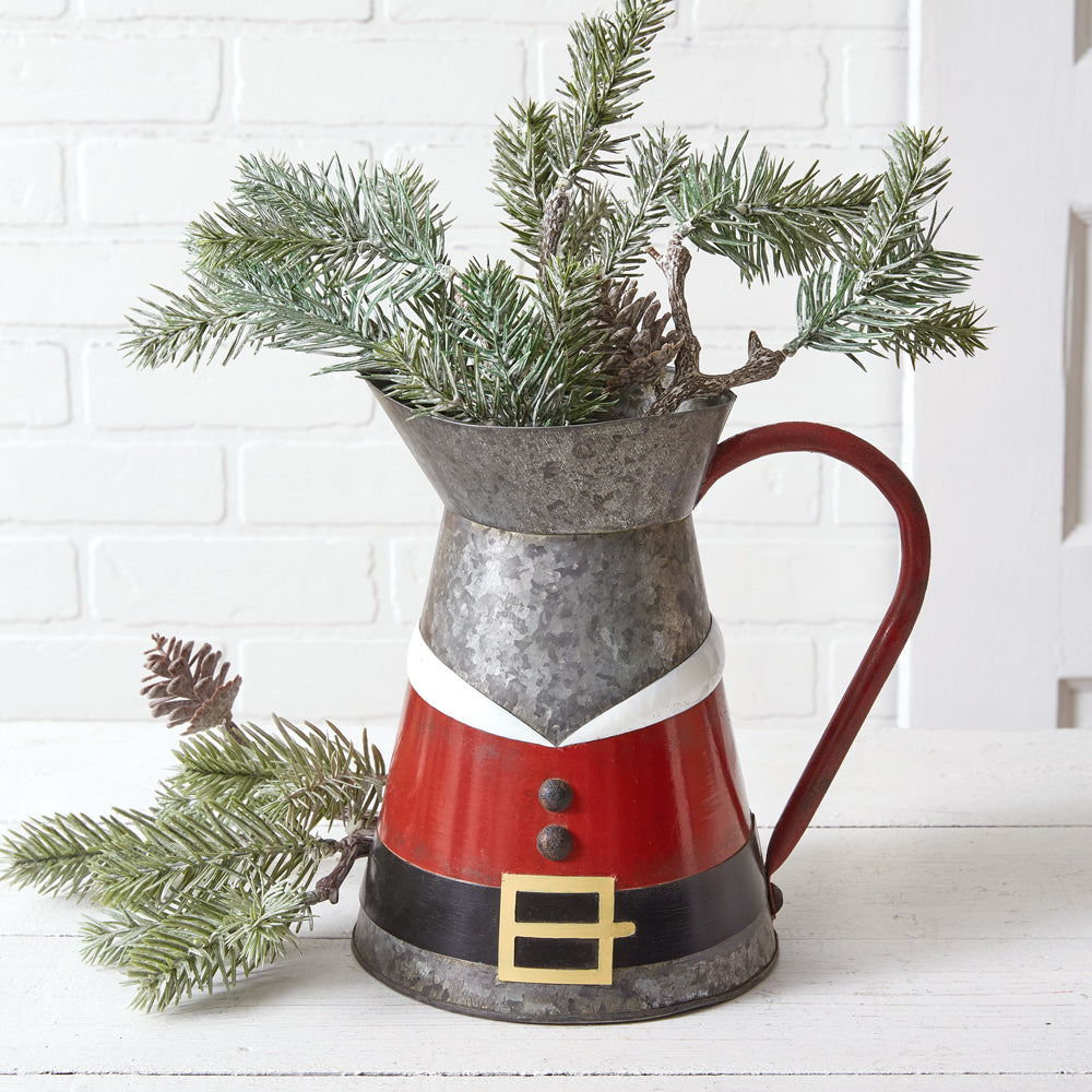 Farmhouse Santa Suit Pitcher - Buy Now | Countryside Home Decor